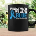 Blue For November Diabetes Awareness Month Blue Ribbon Coffee Mugs ...