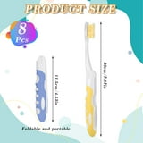Rumbeast Portable Folding Toothbrush 8Pcs Soft Bristles for Sensitive ...