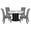 Coaster Florence 7-piece Round Wood Dining Set Rustic Smoke and Oatmeal ...