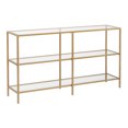Winado Large Console Table with 3 Shelves, Gold Hallway Table, Narrow ...