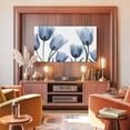 Blue Spring Floral TV Cover for 40 Inch Screen, Stretch Fabric ...