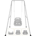 V3-in-1 Toddler Swing Set, Foldable Baby Swing with Stand, Indoor ...
