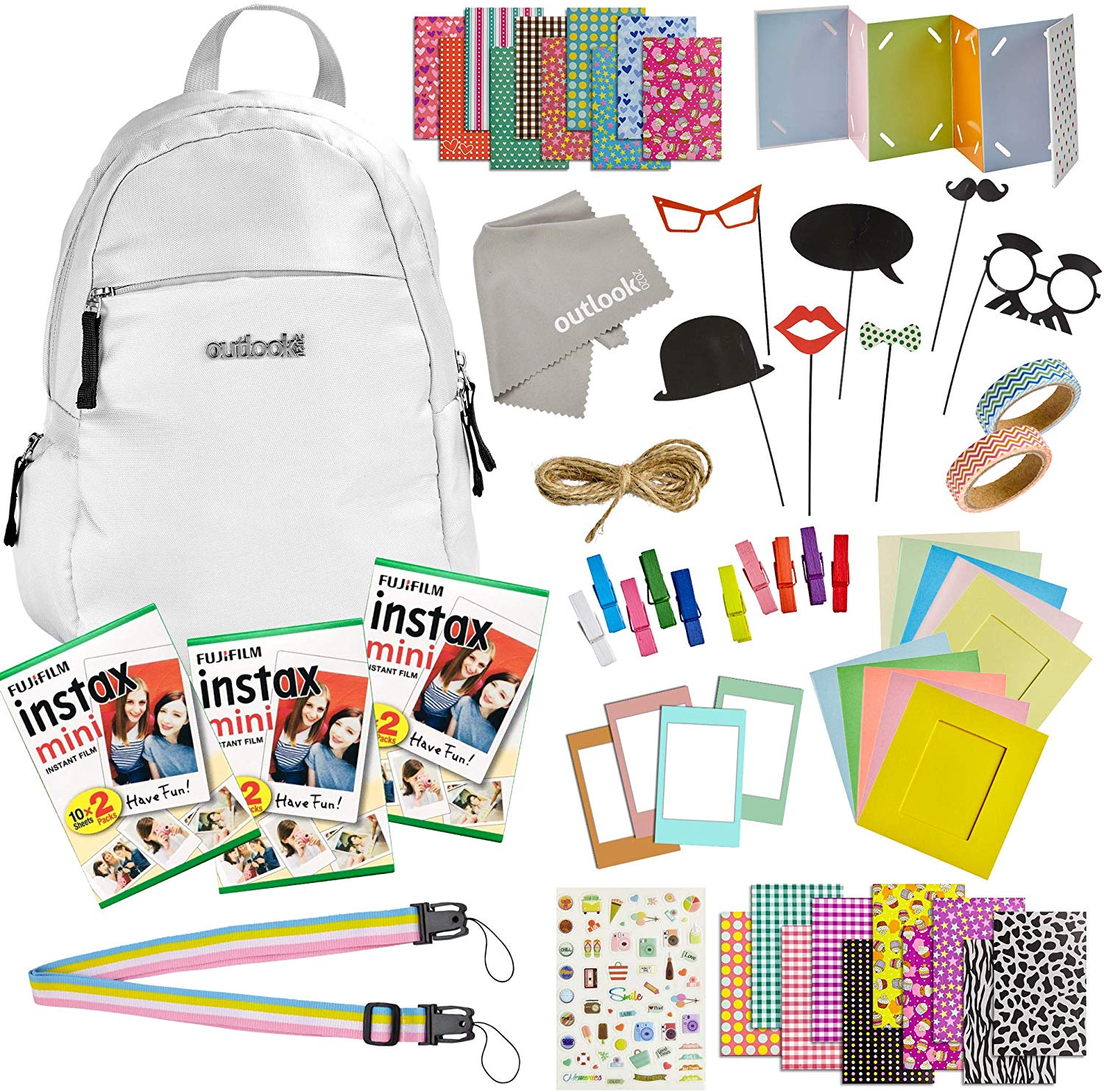 100 Piece Instax Mini 9 Camera Accessories - Travel Kit Bundle ...