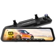 WolfBox, Mirror Dash Cam, G900 PRO, 12" Rearview, 4K Front/2.5K Rear ...