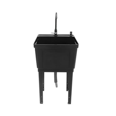 Transolid 25-in. Deep Bowl Stainless Steel Laundry Sink with Wash Stand ...