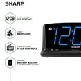 Sharp Digital LED Alarm Clock - Easy Operation, Large Numbers, Built-in Night Light, Battery ...