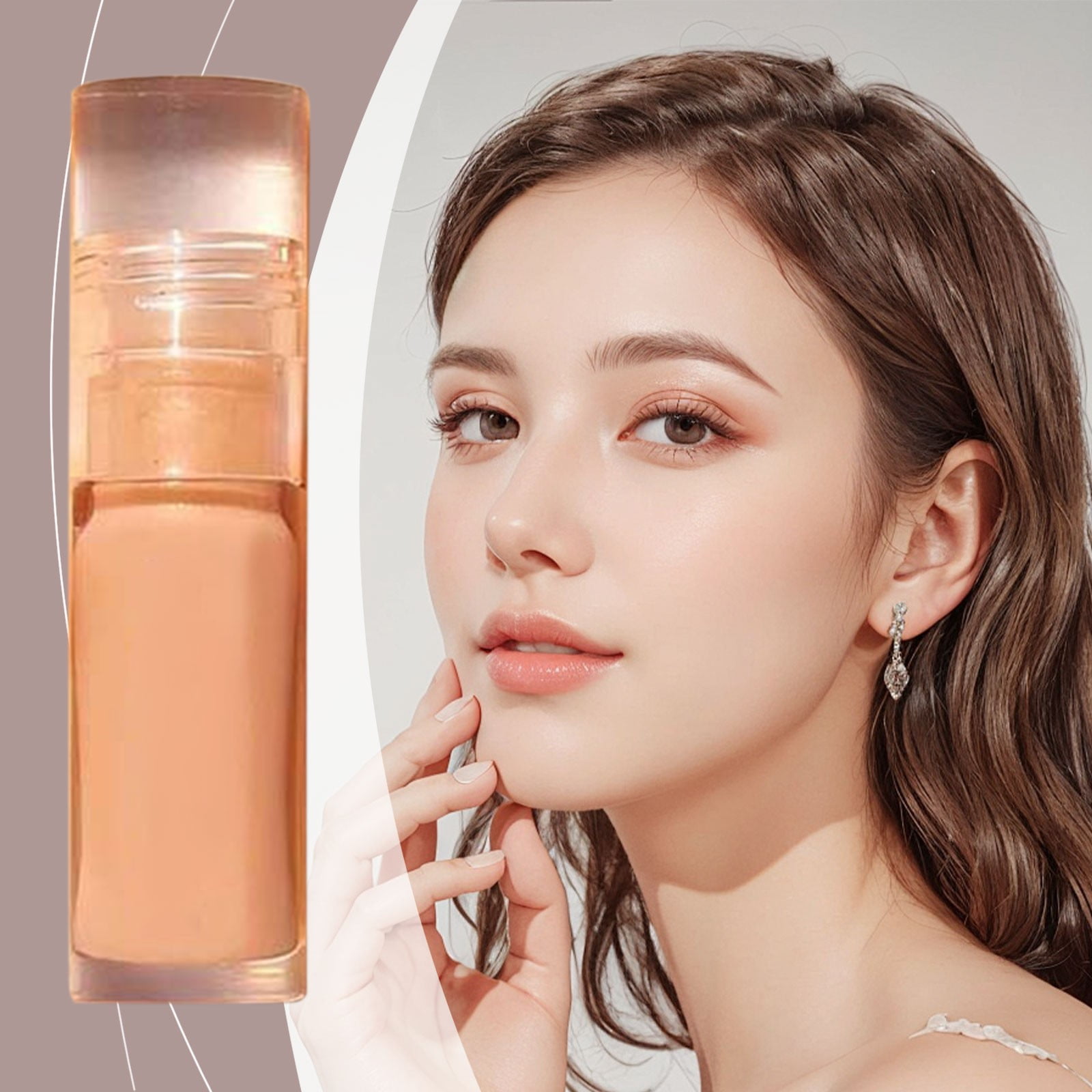 Ganfancp Lip Oil New Series Brillo de Labios Transparente Lip Mirror Pouting Lip Moisturizing ...