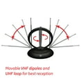 GE Indoor HDTV Antenna, 30-mile Range, VHF UHF 1080P 4K, Black, 33694 ...