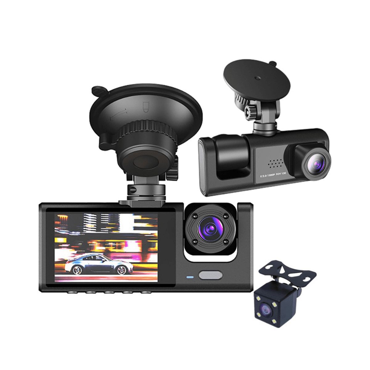 Click here for Geloo 3 Camera Lens Car Dvr 3-Channel Dash Cam Hd... prices