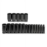 Proto Torqueplus 19 Piece Deep Impact Socket Sets, 1/2 in, 6 Point ...