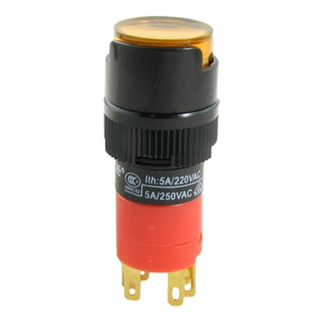 1NO 1NC Contacts Orange Push Button Switch w Lamp DC24V | Walmart Canada