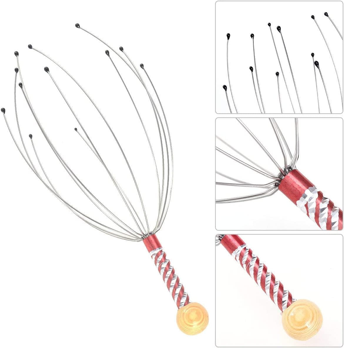 Indian Crafts Idea Hand Held Therapeutic Head Scratcher Steel Wire Head ...