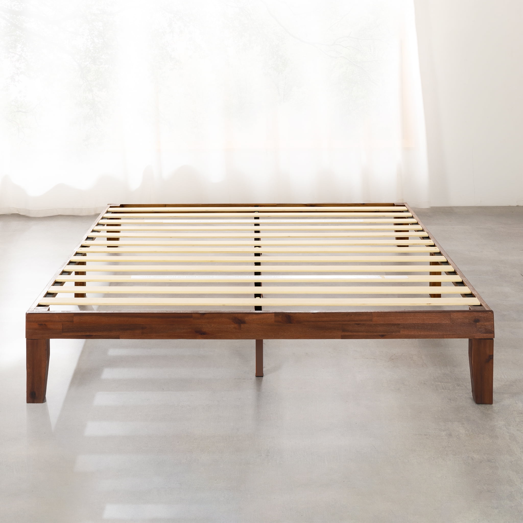 Buy Mellow Naturalista Classic 12 Solid Wood Platform Bed with Wooden ...