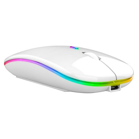 Wireless Mouse With USB Rechargeable RGB Mouse BT5.2 For Laptop ...
