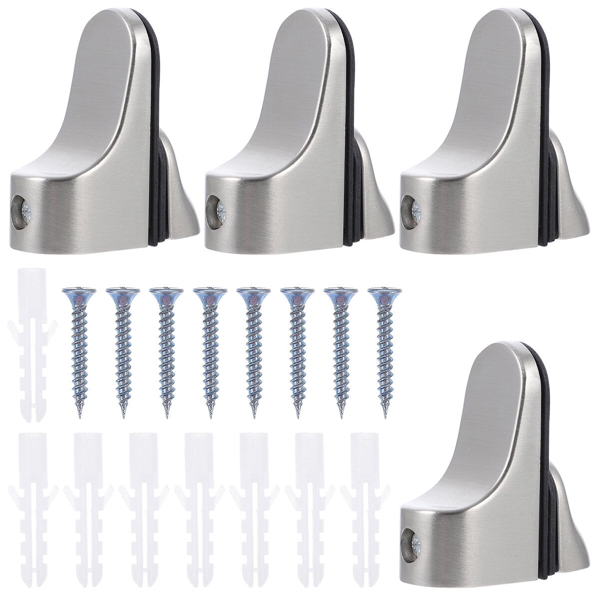 4pcs Adjustable Glass Shelf Bracket Wall Mount Floating Glass Shelf ...