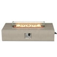 COSIEST Outdoor 56-inch x 28-inch Rectangle Gray Propane Fire Pit Table ...