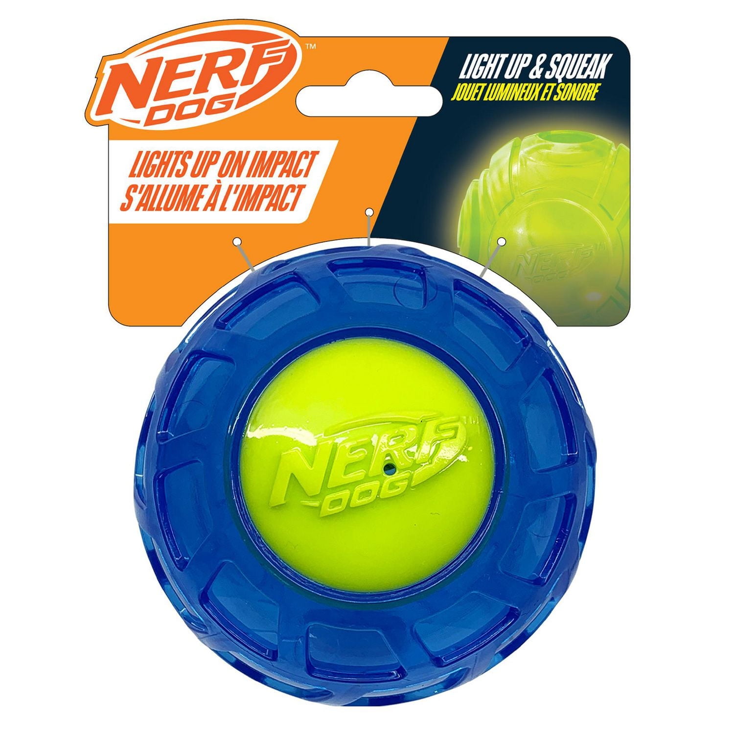 Click here for Nerf Dog Tpr Exo Led Ball Dog Chew Toy Blue 4in prices