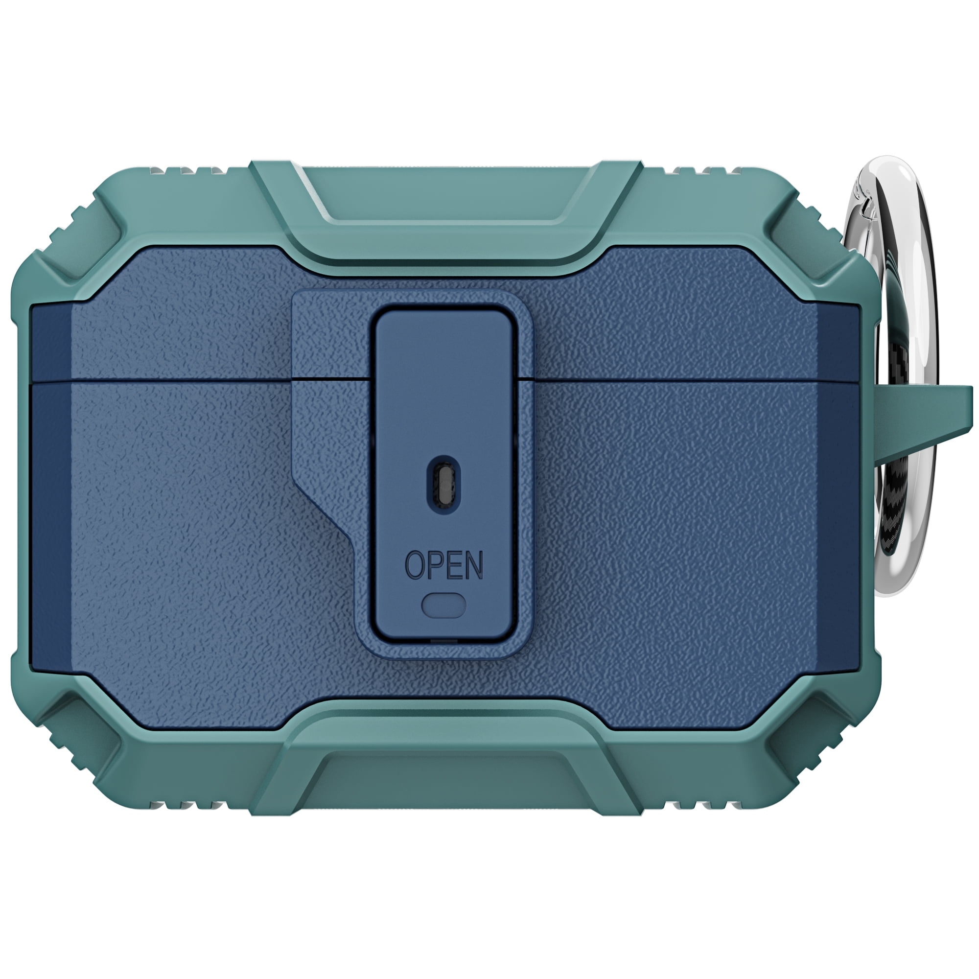 ELEHOLD for Airpods Pro Rugged Case, Secure Lock Clip Auto Pop-Out Lid ...