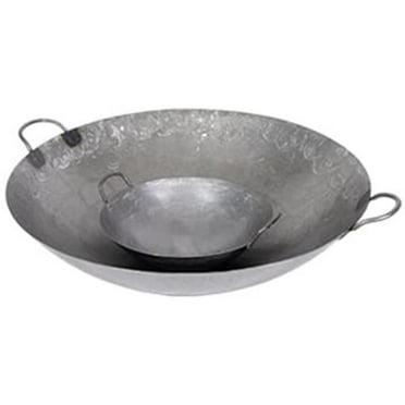 Craft Wok Traditional Hand Hammered Carbon Steel Pow Wok with Wooden ...