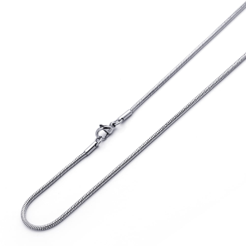 2mm Stainless Steel Chain Necklaces Snake Curb Chain ( Available Length ...