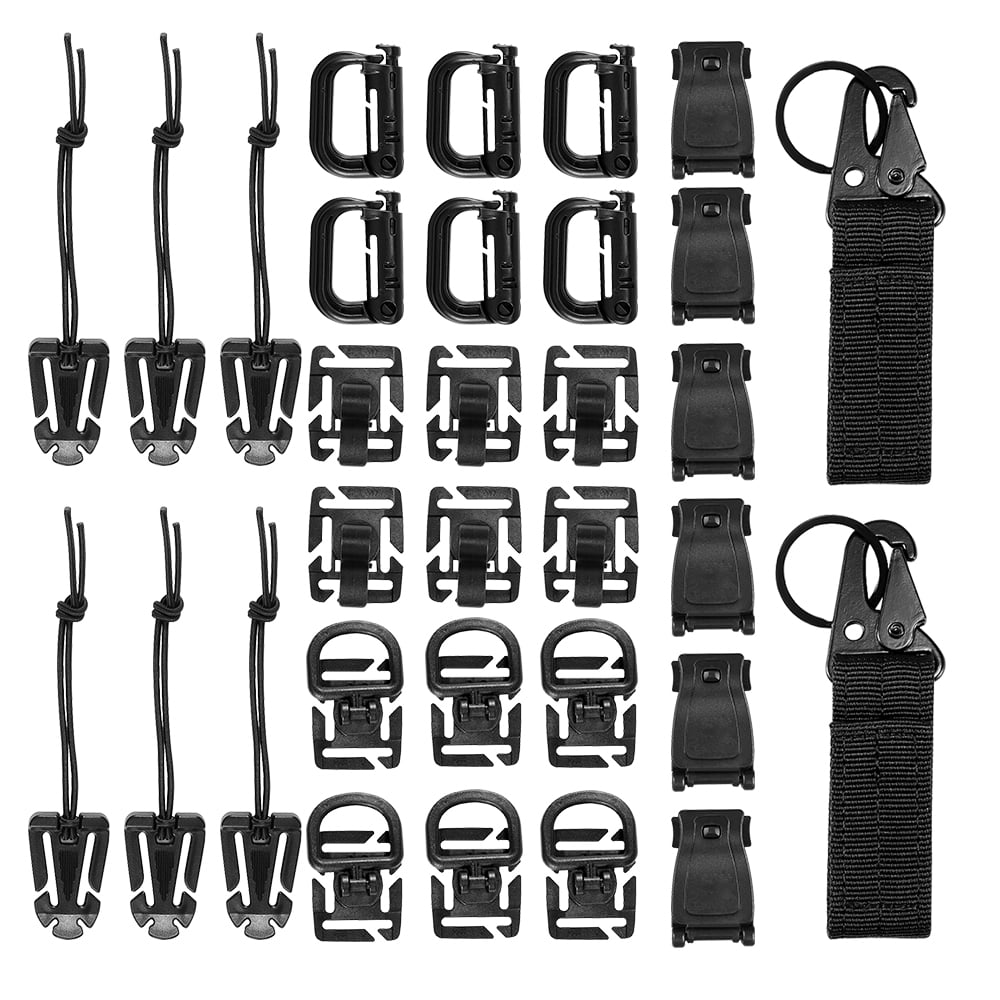 Konesky 32Pcs Tactical Molle Attachments Tactical Gear Clips Nylon ...