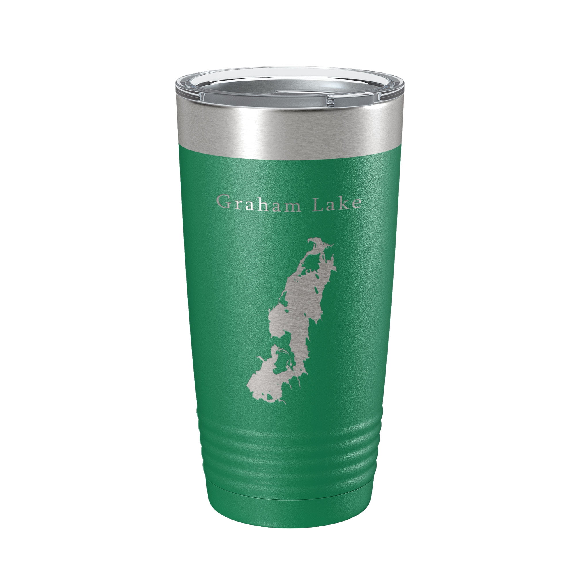 Graham Lake Map Tumbler Travel Mug Insulated Laser Engraved Coffee Cup ...