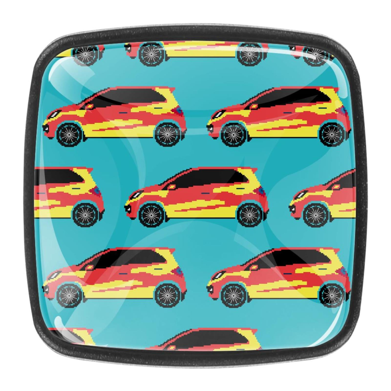 4 Pcs Square Cabinet Handle Cupboard Knob Drawer Pulls Handle Cartoon ...