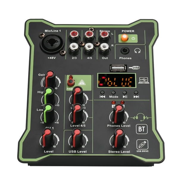 Tuner,5-channel Audio Sound 48v Power Usb Built-in Bt Function Display ...