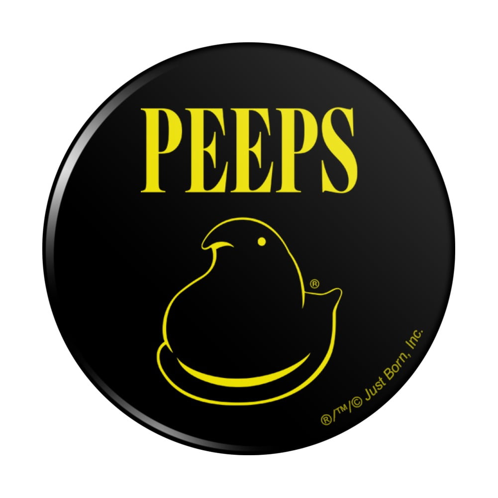Peeps Black and Yellow Pinback Button Pin - Walmart.com