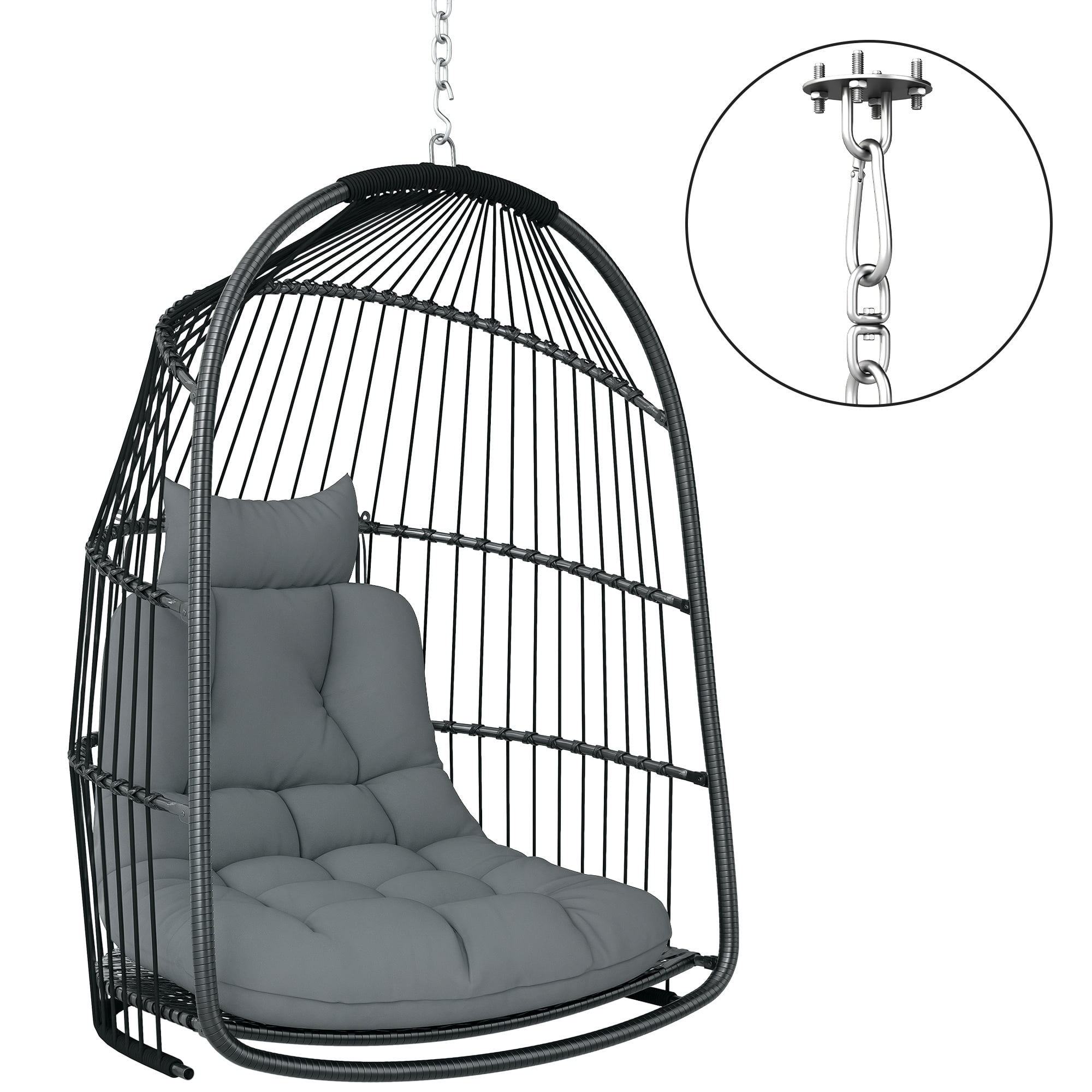 Click here for Outsunny Hanging Egg Chair  Foldable Rattan Garden... prices