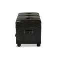Callum Modern Transitional Faux Leather Upholstered 2-Drawer Storage ...