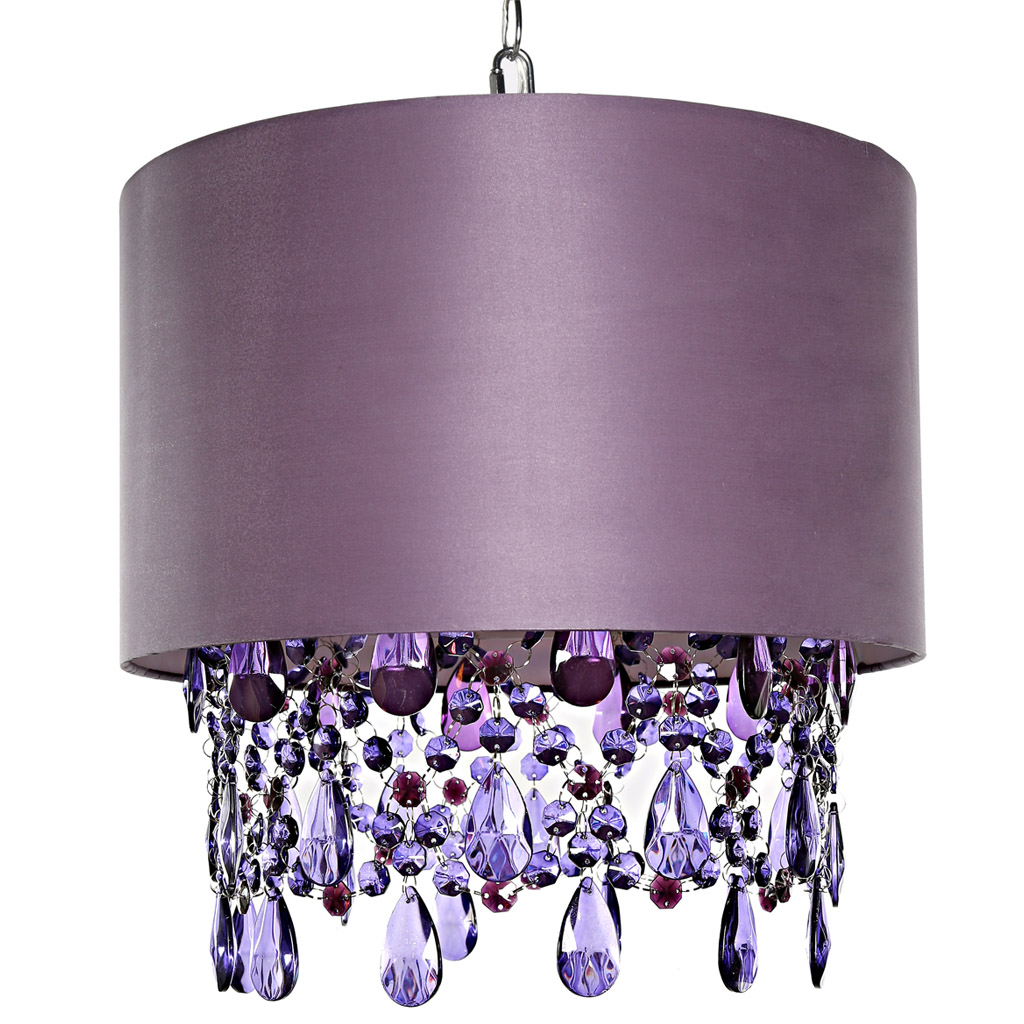 Alisal 17.5 Purple Hanging Lamp With Jewels - Walmart.com