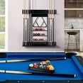 Gymax Billiard Cue Rack Only Wall-mounted Billiard Stick Holder Wall ...