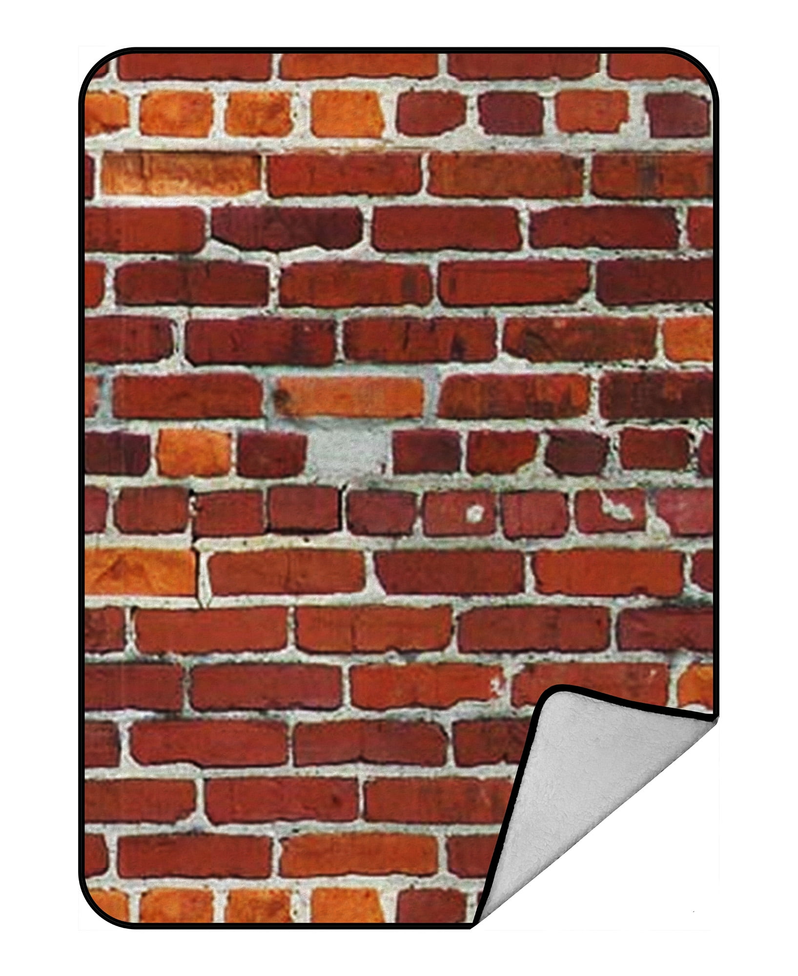 GCKG Red Brick Texture Blanket,Red Brick Texture Fleece Blanket Crystal ...