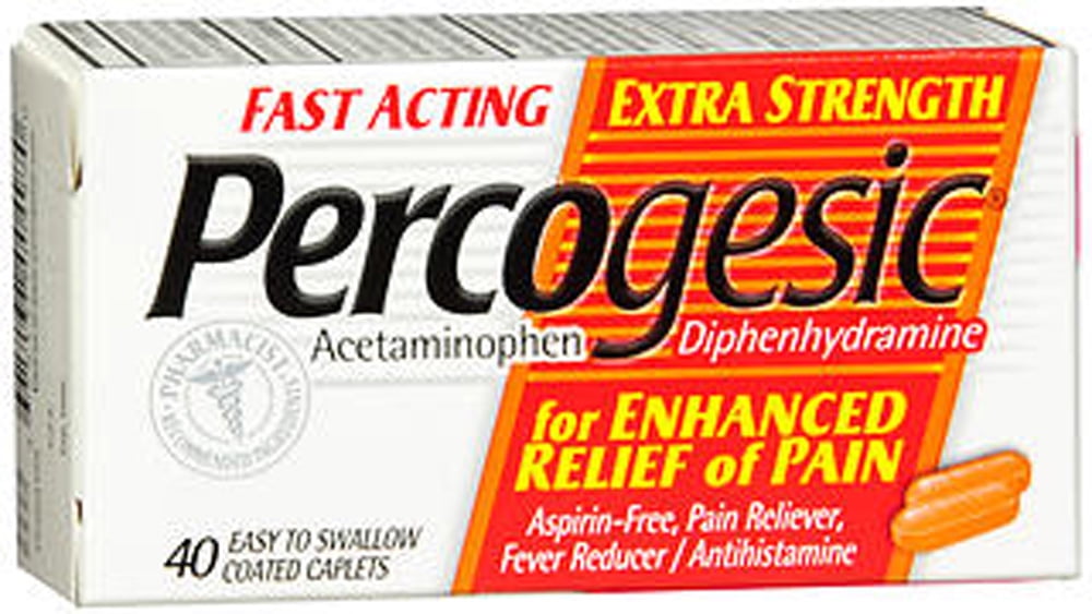Percogesic Pain Relief Caplets Extra Strength, 40 Caplets - Walmart.com