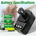 1 Pack 8.0Ah P108 Battery Replacement for Ryobi 18v Battery Compatible ...