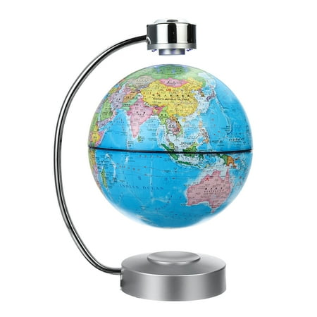 8'' Maglev Floating Globe with LED Lights Magnetic Levitation and World ...