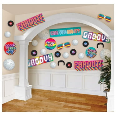 Groovy 60's Theme Party Psychedelic Cutout Decorations - 30 Pieces ...