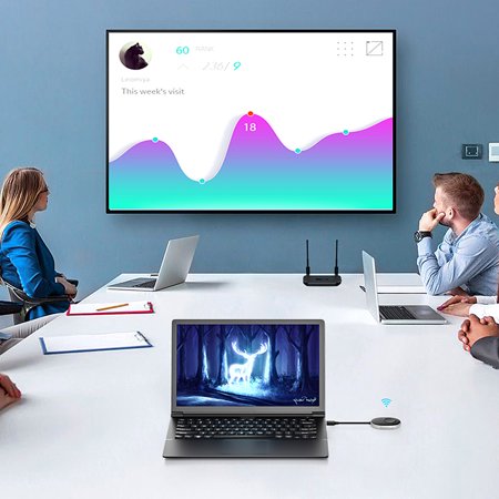 Wireless Co Screen Device Easy Mirroring Machine with 4K Shuttle Point ...