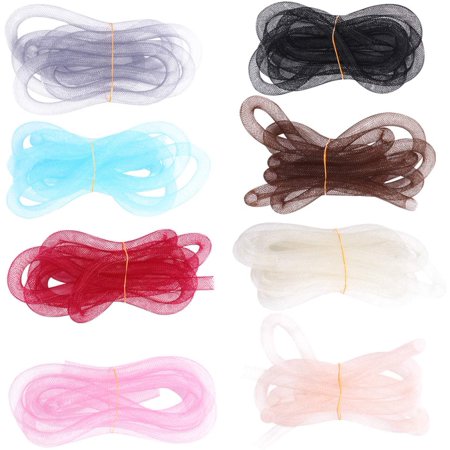 8Pcs Solid Mesh Tube Deco Flex for Wreaths Crafts, Multicolor Mesh ...