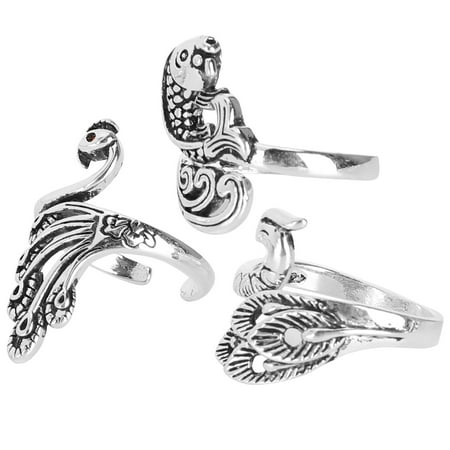 Fdit 3Pcs Adjustable Knitting Loop Ring Crochet Loops Yarn Guide Finger ...