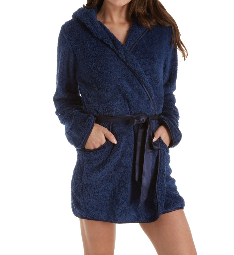 Women's Maidenform MFW7452 Prima Ballerina Plush Short Robe (Maritime ...