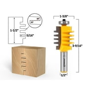 Yonico Reversible Finger Joint Glue Joint Router Bit for Crown Moulding ...