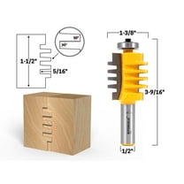 Yonico Reversible Finger Joint Glue Joint Router Bit for Crown Moulding ...