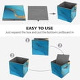 10.6in Folding Storage Box Solid Material Handle On Both Sides For Easy ...