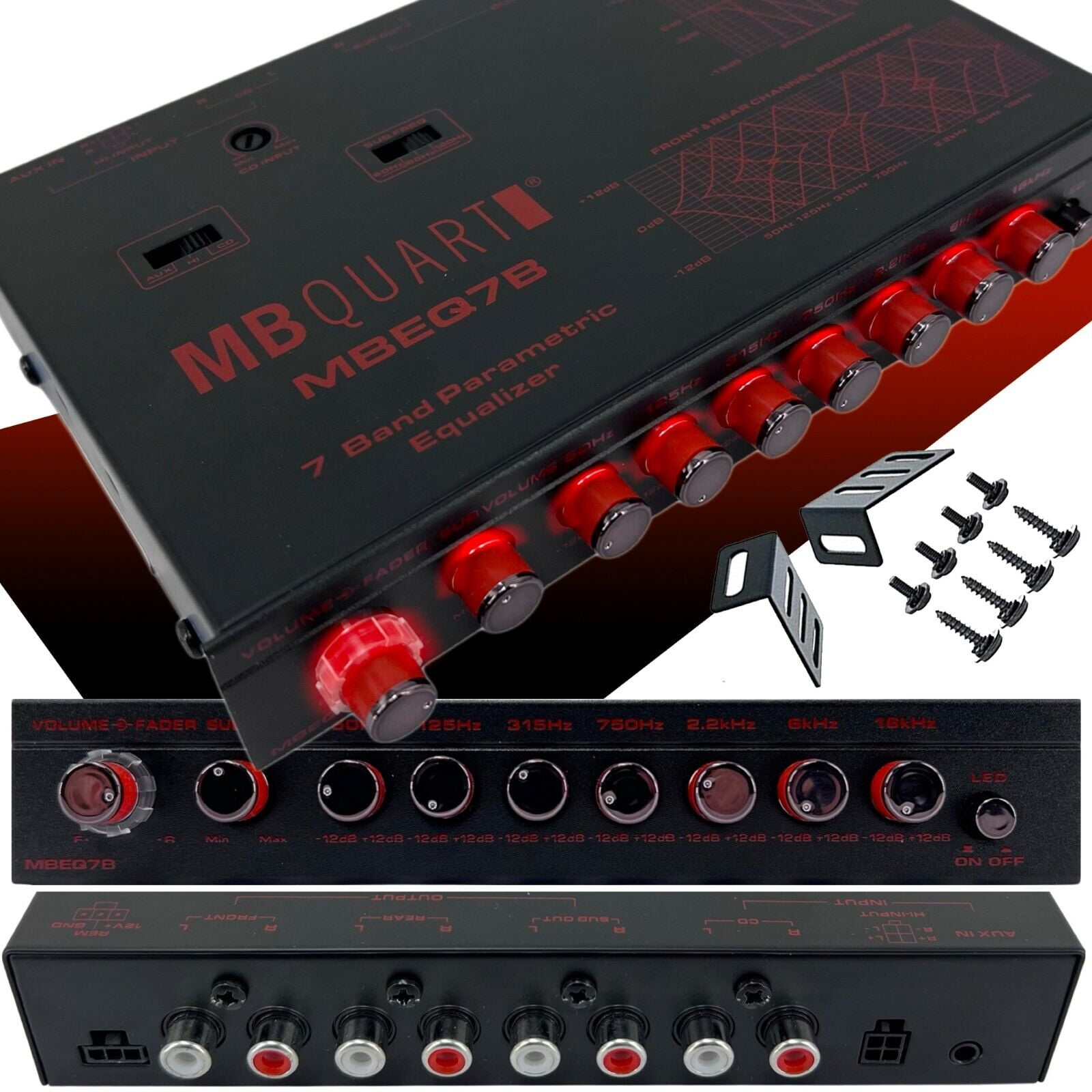 MB Quart Car Audio Equalizer 7-Band / 9-Volt Line-Driver Multiple ...