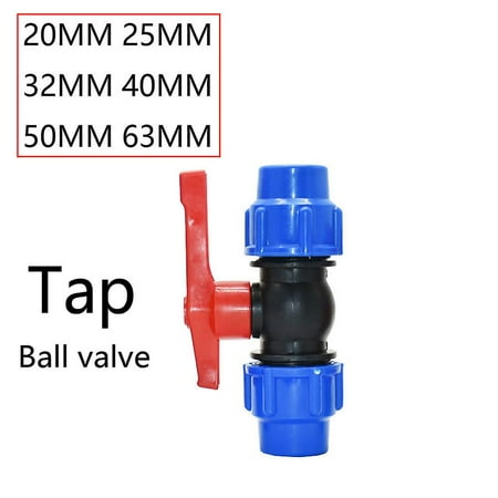 20/25/32/40/50/63mm Pvc Pe Tube Tap Water Splitter Plastic Quick Valve ...