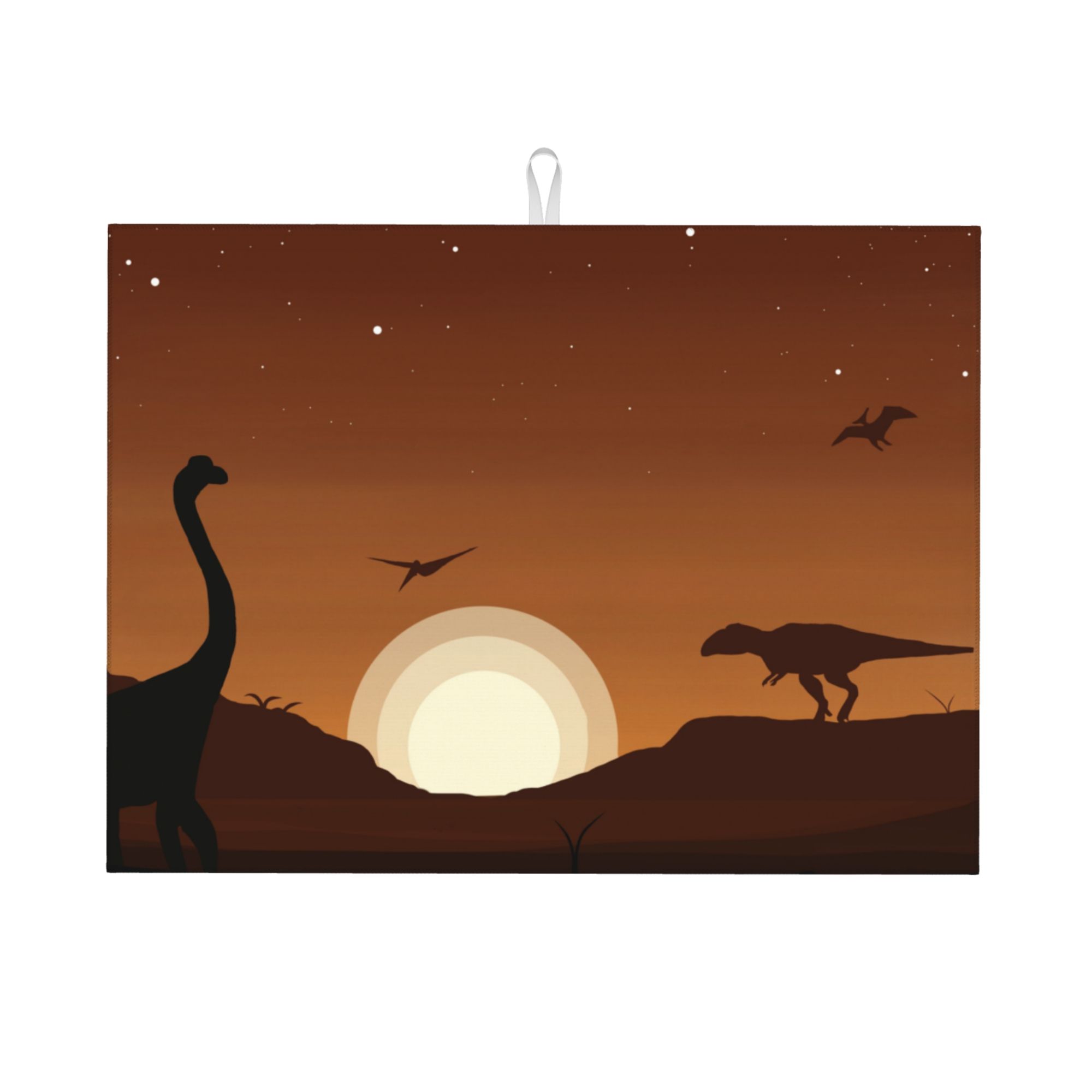 XMXY Dish Drying Mat for Kitchen Counter, Jurassic Extinct Dinosaurs ...