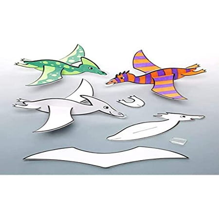 Baker Ross AW579 Make Your Own Dinosaur Flying Gliders - Pack of 8, Arts and Crafts for Kids to ...