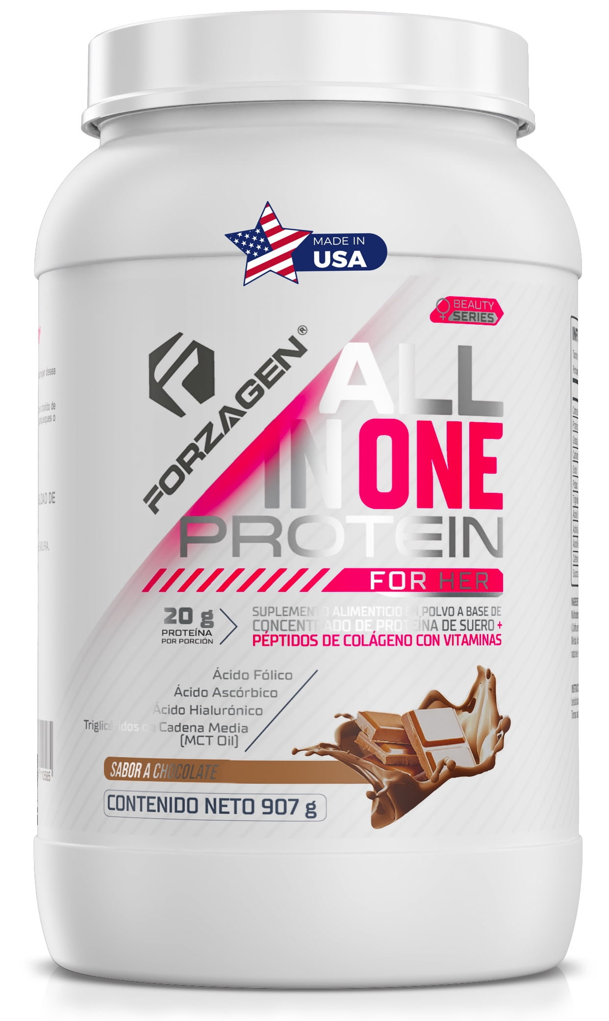 Proteína para Mujer All In One Protein con Colageno Forzagen 2lb ...